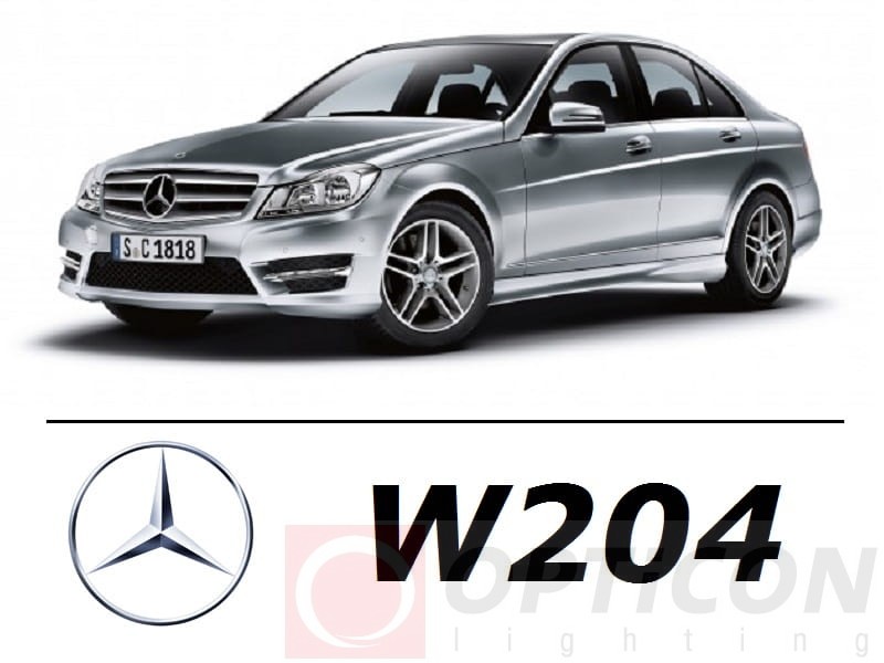 Mercedes W204 Sedan - Zestaw oświetlenie kabiny LED 4000K Standard - 10 ...
